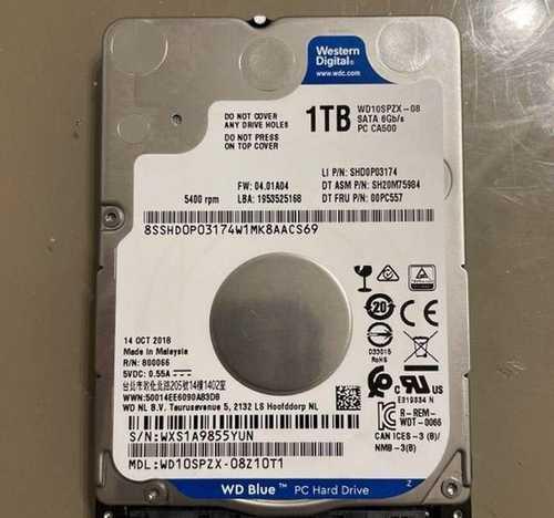 Жесткий диск hhd 1TB SATA 6GB/s 2.5"