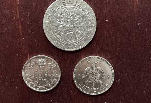 Серебряные монеты британских колоний