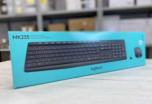 Комплект (клавиатура и мышь) Logitech MK235 серый