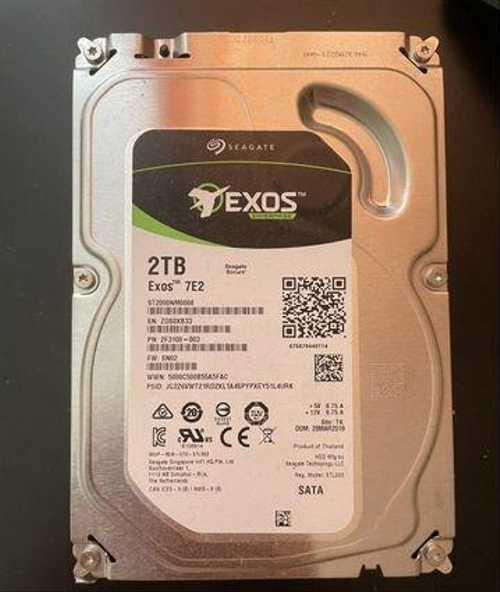 Мало бу Жесткий диск HDD 3.5” 2Tb Seagate Exos 7E2