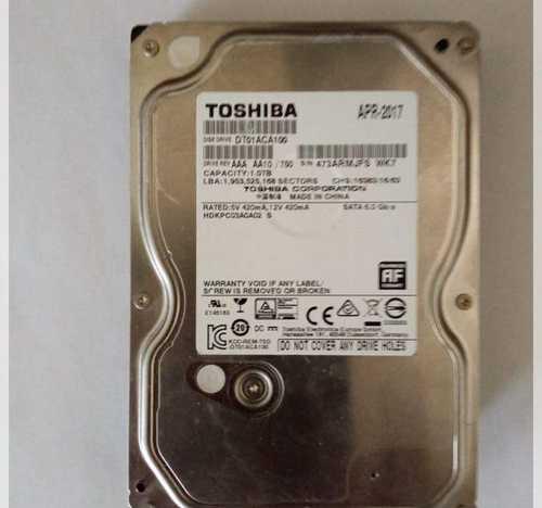 Жесткий диск HDD Toshiba 1tb