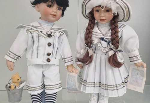 Фарфоровые куклы, пара, Porcelain Dolls
