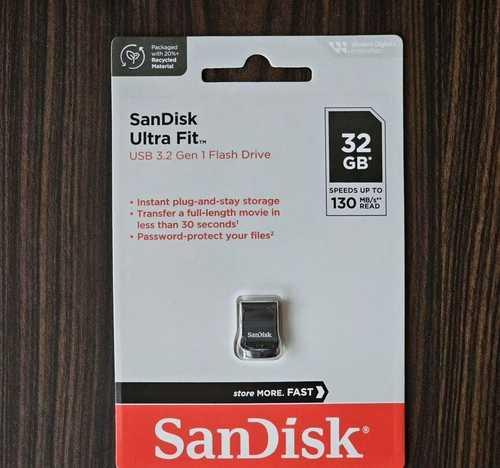 Флеш накопитель SanDisk Ultra Fit USB 3.2 32GB