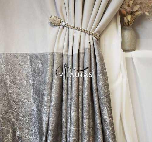 Шторы Авторские. Мраморный дуэт высота 310