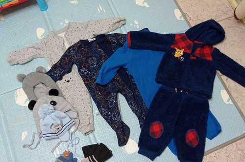 Комбинезон комплект шапочка балаклава рукавички