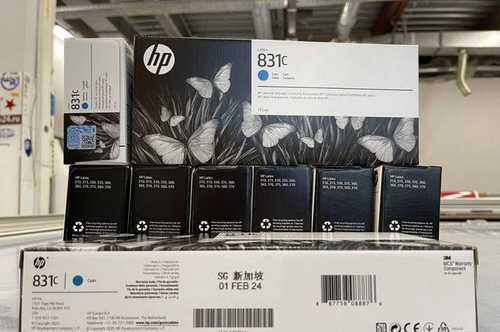 Чернила картридж hp latex 831 синие циан cyan