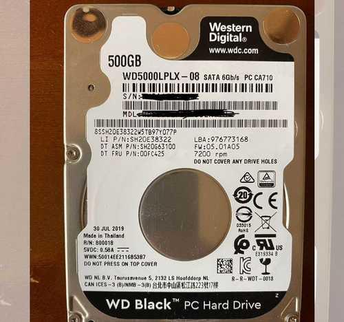 Жесткий диск WD Black 500 гб