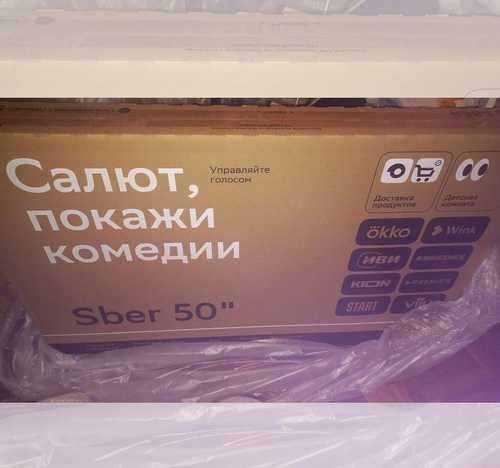 50" 4K Qled Телевизор Sber 127 см., с гарантией