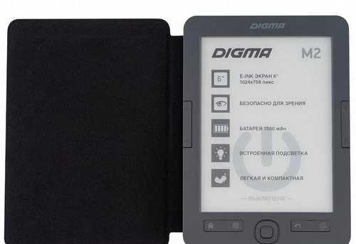 Электронная книга Digma M2 6" E-Ink HD, темно-серы