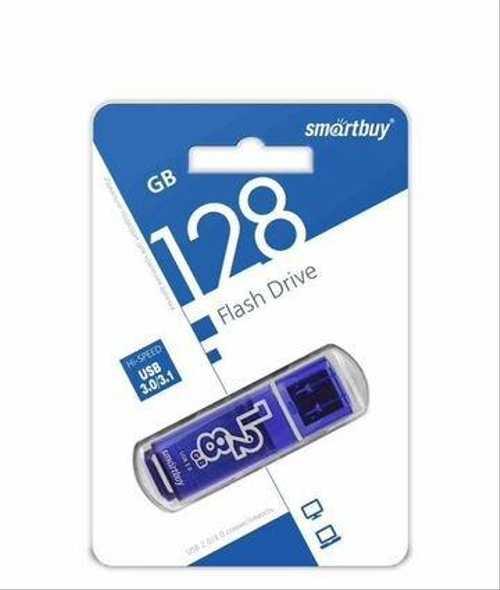 Флешка USB 128GB 3.0/3.1 SmartBuy Glossy Dark Blu