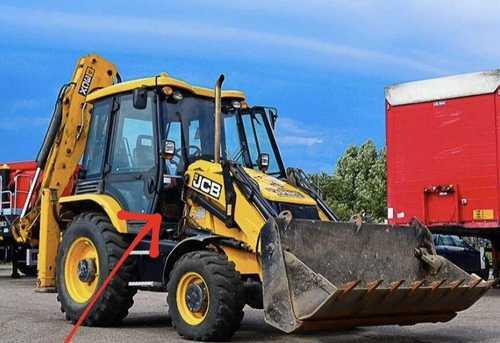 Стекло лобовое нижнее правое JCB 3CX/4CX