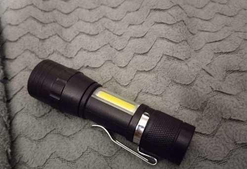 Мини фонарик водонепроницаемый с аккумулятором