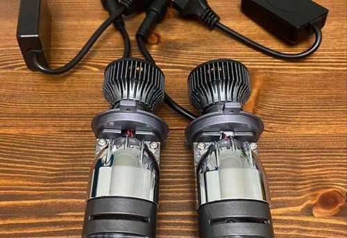 Светодиодные led лампы с линзами,3 чипа H4 A82K