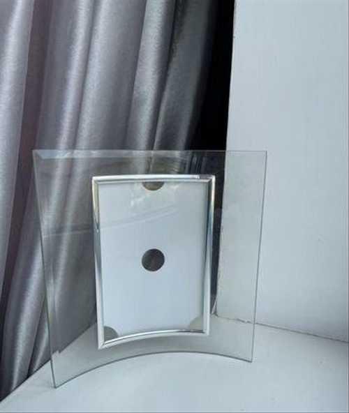 Рамка для фото 10х15 стеклянная вогнутая
