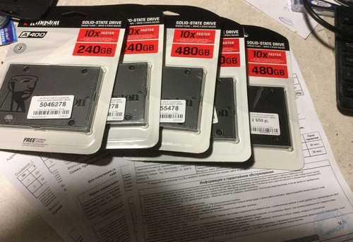 Новые SSD диски 480гб и 240гб, не вскрывались, NEW