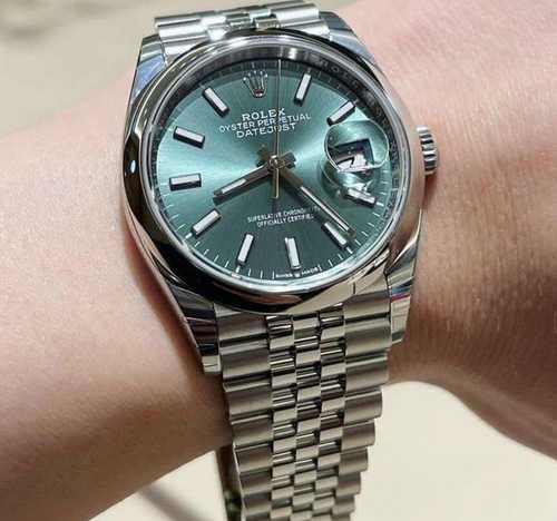 Часы Rolex datejust 36mm Green оригинал VS