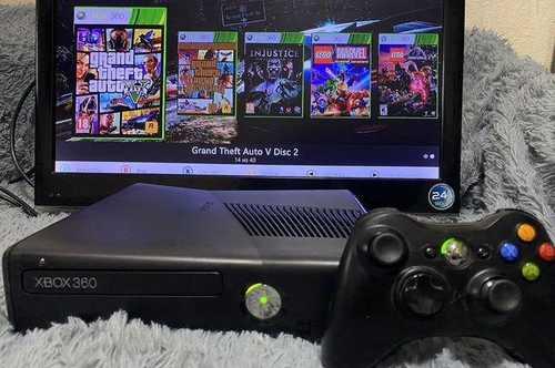 Xbox 360 Slim Прошит +40 лучших игр на приставке