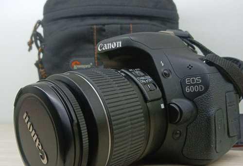 Зеркальный фотоаппарат Canon EOS 600D, 18-55 мм