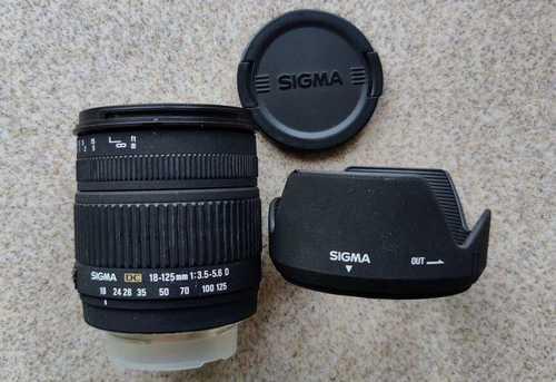 Фотообъектив Sigma AF 18-125 mm f/ 3.5-5.6 DC