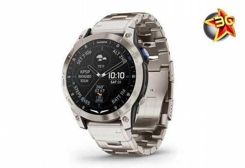 Часы Garmin D2 Mach 1 Titanium Aviator Silver