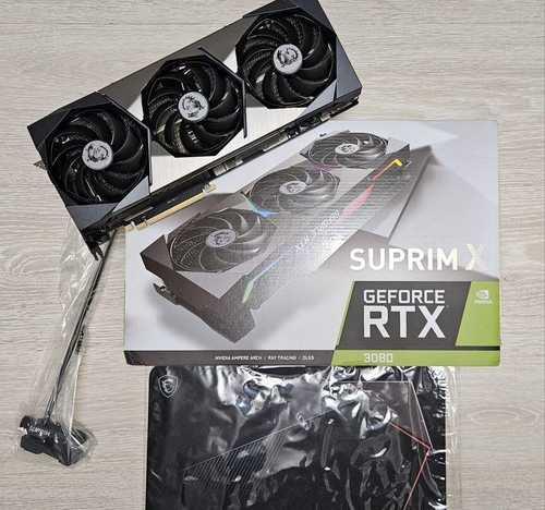 RTX 3080 MSi Suprim X, 10Gb, комплект/идеал