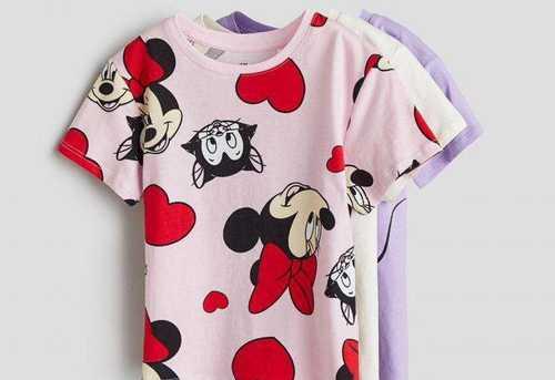 Футболки Minnie Mouse Н&М 110/116