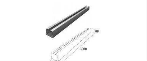 Балка прокатная 71х60х3,5 L6000мм