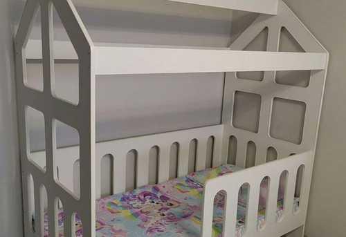 Детская кровать-домик с матрасом