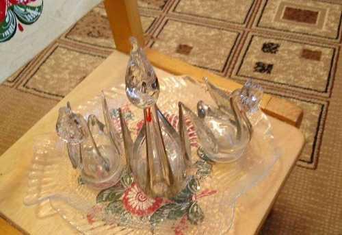 Набор подарочный семейка лебедей на подставке