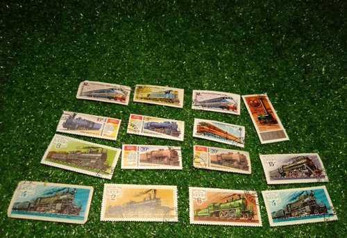 Почтовые марки СССР поезда