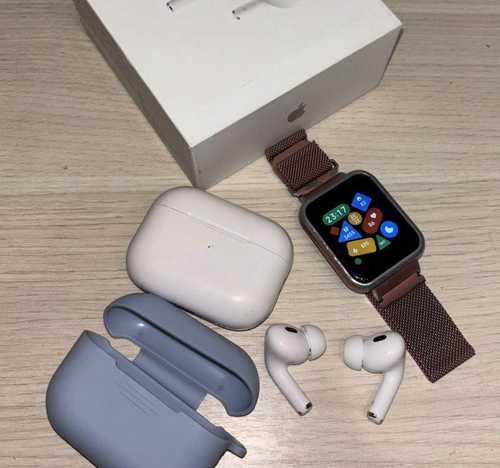 Наушники apple airpods pro 2   часы xiaomi redmi