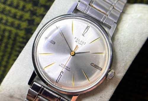 Poljot 2209 De Luxe хром ультратонкие часы СССР