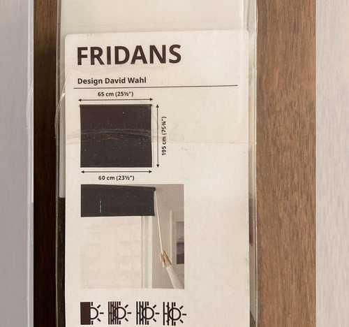 Рулонная штора IKEA Fridans, черный