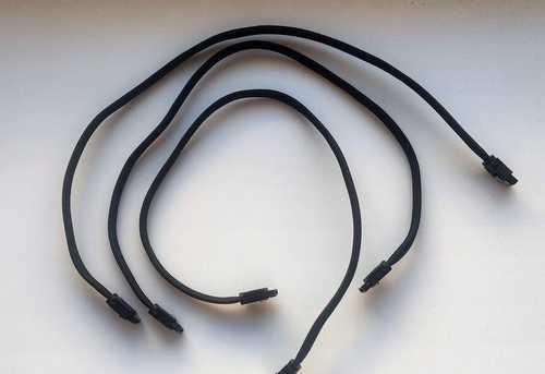 3 шт SATA кабель в оплётке черный