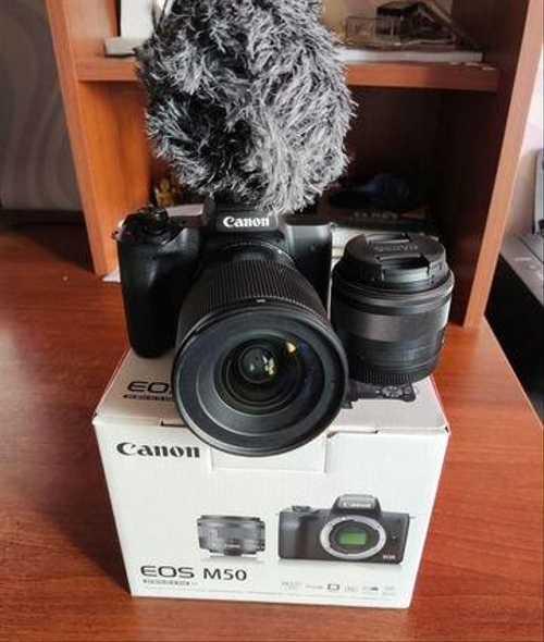 Canon eos m50 kit 15-45mm + sigma 16mm F1.4 DC DN