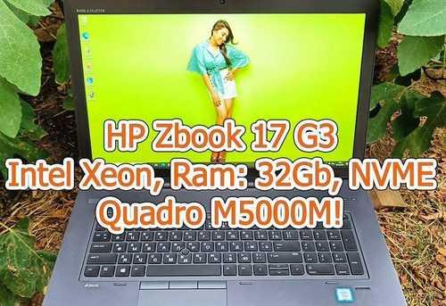 HP Zbook 17 G3. Xeon.Quadro M5000M.32Gb.nvme