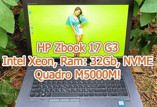 HP Zbook 17 G3. Xeon.Quadro M5000M.32Gb.nvme