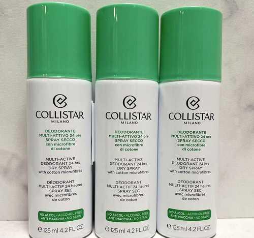 Новый сухой дезодорант спрей Collistar 125 ml