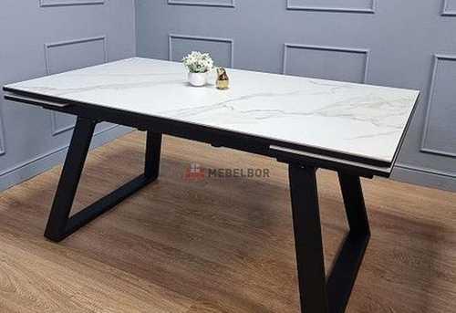 Стол обеденный Kenner ML1400 черный/керамика мрамо