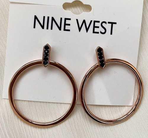 Новые серьги Nine West круглые оригинал