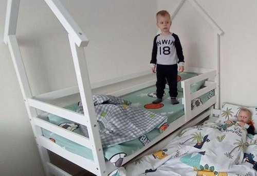 Детская кровать домик изберезыдля 2-х детей