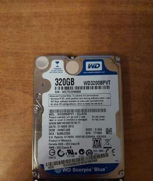 Жесткий диск 2.5 250Gb 320Gb 500Gb 1024Gb