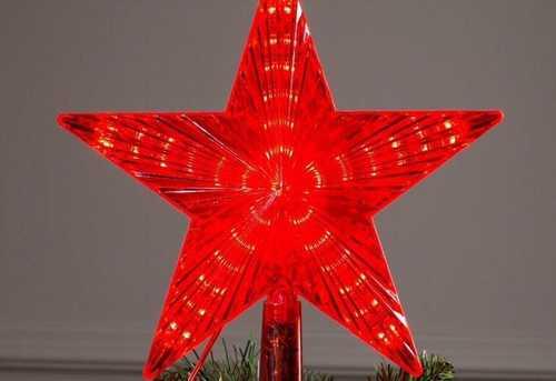 Светодиодная верхушка на ёлку «Звезда красная»