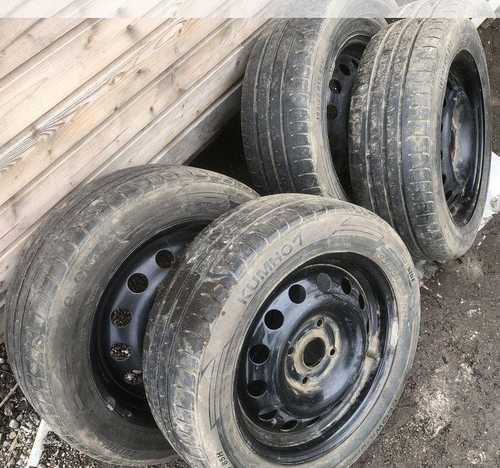 Колеса в сборе 195/55 r15 Kumho лето Б/У