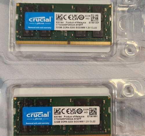 Оперативная память so-dim ddr4 32gb 3200