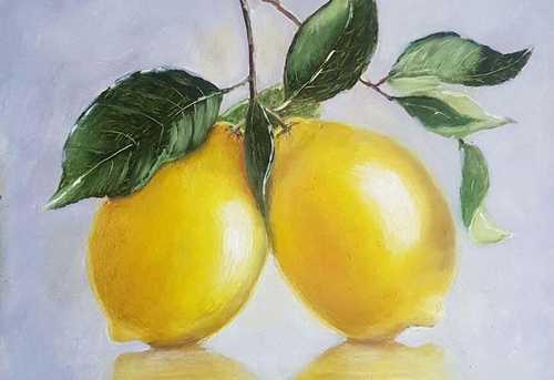 Картина "Два лимона", масло