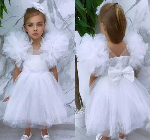 Белое нарядное платье на 12 лет