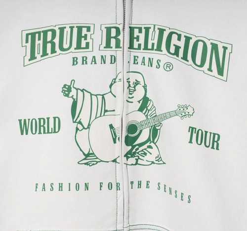 Зип худи белая True Religion редкая