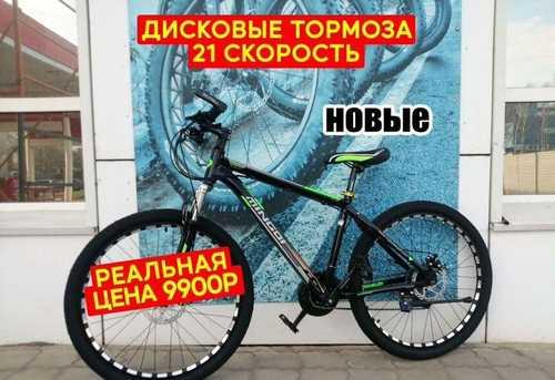 Скоростной велосипед Черно-зеленый новый