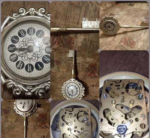 Часы-будильник ключ "Витязь" СССР vintage